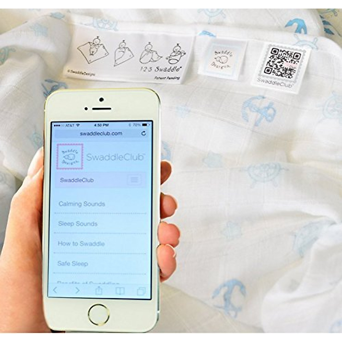 SwaddleDesigns Large Receiving Blanket, Ultimate Swaddle for Baby Boys, Girls, Softest US Cotton Flannel, Best Shower Gift, Made in USA, Pastel Pink and Sterling Little Dots (Mom's Choice Award Winner)