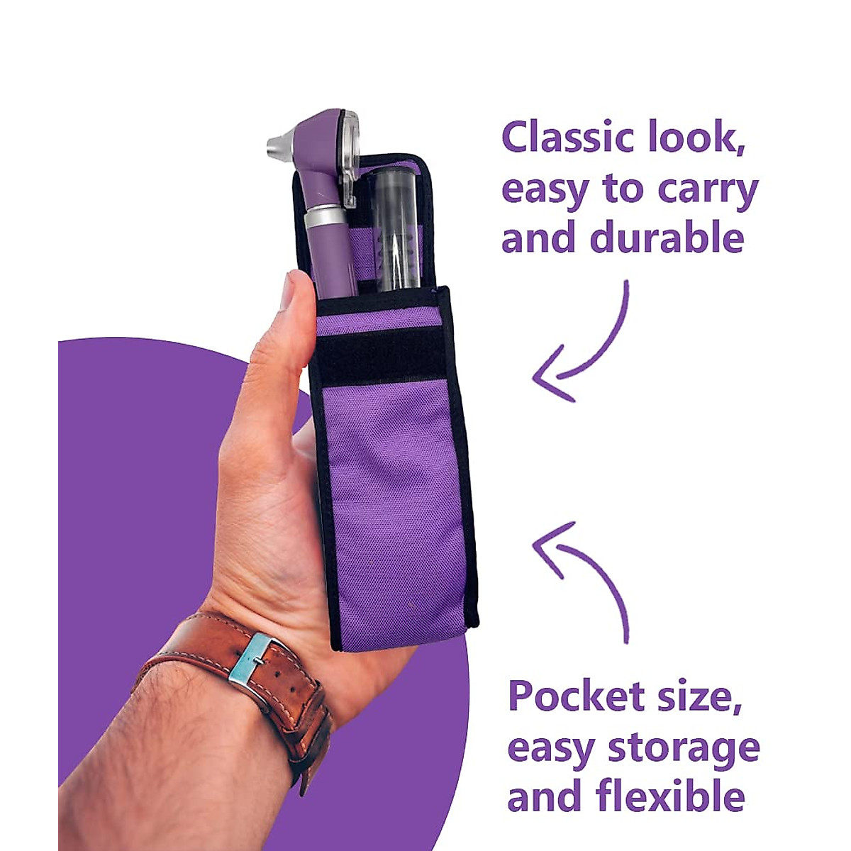 OdontoMed2011 - Mini Otoscope for Educational and Personal Use - Ideal for Medical and Nurse Students, Paramedics, EMT and Personal Use… (Purple)