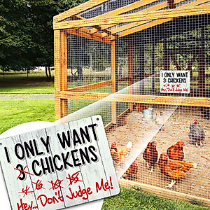 Bigtime Signs I Only Want Chickens 9" x12'' PVC Chicken Decor Sign - Christmas Chicken Yard Decorations Chicken Toys | Chicken Coop Accessories for Chicken Feeder - Chicken Gifts for Chicken Lovers