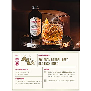 Bittermilk No.1 Bourbon Barrel Aged Old Fashioned Mix - All Natural Handcrafted Cocktail Mixer - Old Fashioned Syrup - More Complex than Bitters & Simple Syrup