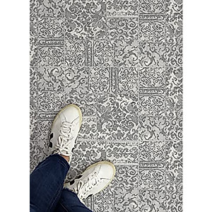 FloorPops Rahele Peel & Stick Floor Tiles, Gray