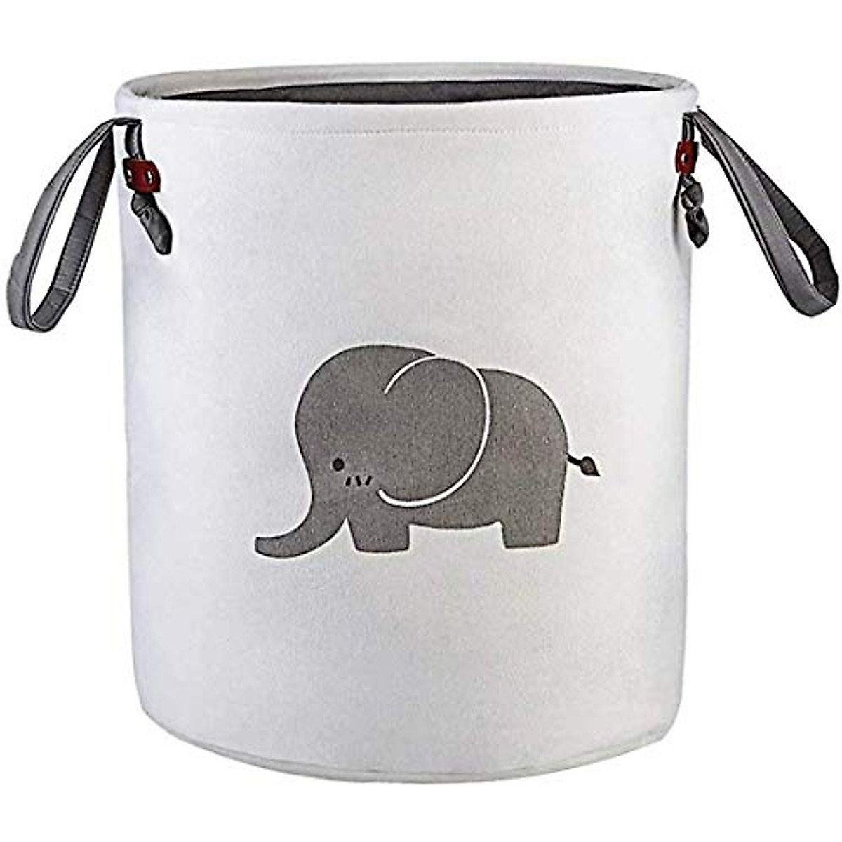 Storage Baskets,Cotton Foldable Round Home Organizer Bin for Baby Nursery,Toys,Laundry,Baby Clothing,Gift Baskets(Elephant)