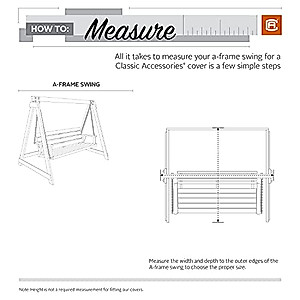 Classic Accessories Veranda Water-Resistant 72 Inch A-Frame Swing Set Cover, Outdoor Swing Cover