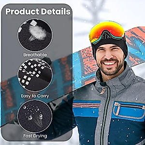 ZYXBBD Ear Warmers for Women and Men-Fleece Winter Ear Warmer Headband Ear Muffs for Jogging Running Hiking Cycling Skiing (Black+Red)