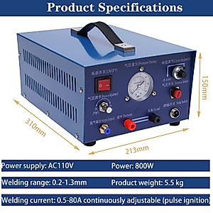 Jewelry Spot Welder, 110V Jewelry Welding Machine, JD Welding Machine, Sparkle Spot Welder Portable Spot Welding Machine, 0.5-80A Adjustable Pulse, with Foot Pedal