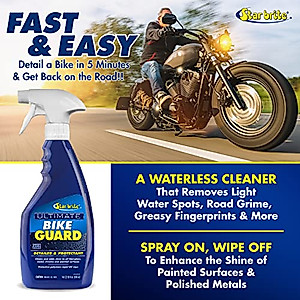 STAR BRITE Ultimate Bike Guard - Motorcycle Detailer & Protectant Spray - Remove Road Grime, Add Shine & Protect in 5 Minutes (098022)
