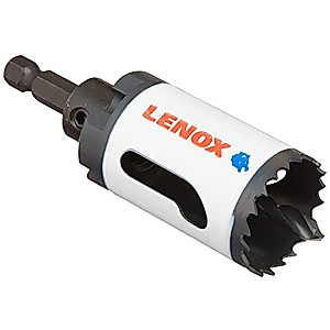 LENOX Tools Hole Saw, Bi-Metal, Speed Slot, Arbored, 1-3/8-Inch (1772727)