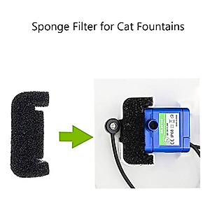 AURTPNUO Cat Fountain Filter Sponges 8Pack Foam Filters Replacement for Stainless Steel Top Cats Fountains Pet Dog Automatic Water Dispenser Sponge
