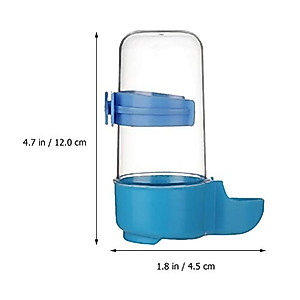 Balacoo 6pcs Automatic Bird Waterer Food Feeder Bird Water Bottle Drinker Food Container Dispenser Hanging Birds Cage for Parrots Budgie (Red Blue Green)