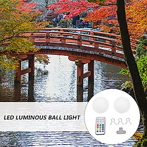 YARDWE LED Floating Pool Lights Ball: Floating Ball Lamp 2 Pcs Waterproof LED Glow Globe Swimming Pool Lights Lamp for Outdoor Lawn Garden Pond Backyard