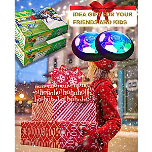 3 in1 Hover Soccer Hockey Balls for Kids, Hover Toys Set with 2 Goals USB Rechargeable LED Light Floating Ball Indoor Outdoor Sports Games, Ideal Gifts for 6-12 Boys Girls Blue