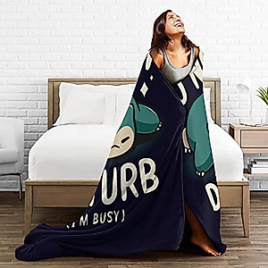 Interesting Flannel Fleece Blanket for Beding Cozy Plush Throw Blanket Lightweight Decorative Blanket Air Conditioner Blanket Towel for Couch Sofa Chair Office Travelling Camping Gift