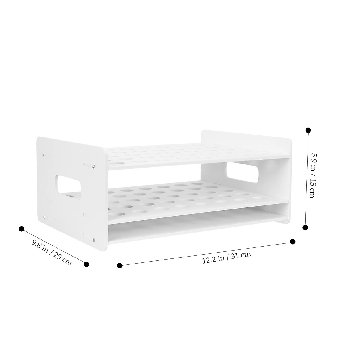 DOITOOL Wooden Paint Organizer and Paint Brush Holder, for 40 Bottles or Brushes - Paint Holder for Acrylic Painting, Paint Rack for Miniature Paint Set, Acrylic Paint Storage, Craft Paint Organizer