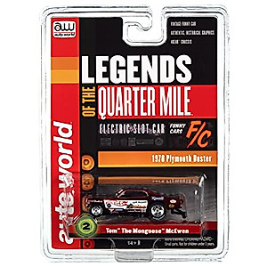 Auto World 4Gear R26 Tom The Mongoose McEwen - 1970 Plymouth Duster HO Scale Slot Car