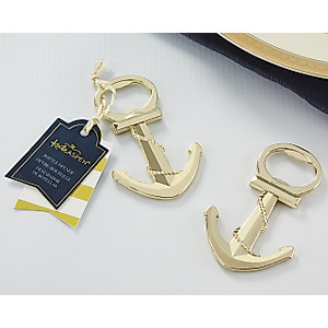 Kate Aspen Anchor | Perfect Party Favor for Nautical Themed Events Bottle Opener, One Size, Gold