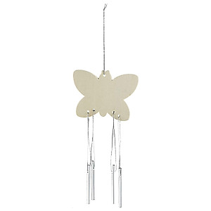 Baker Ross-E8743 Wildlife Wooden Windchimes, Perfect for Children to Design and Decorate, Ideal for School, Home Craft Group Activities (Pack of 4), 10cm, 4 Pack