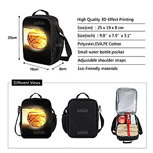 Dispalang Horse Backpack and Cooler Bag for Boys Animal Print School Bookbag Girls Satchel Bagpack Pencil Case