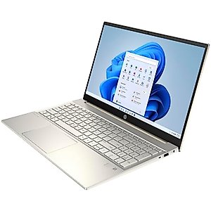 HP Pavilion 15 15.6" Touchscreen FHD Laptop Computer, 13th Gen Intel 10-Core i7-1355U, 64GB DDR4 RAM, 2TB PCIe SSD, WiFi 6, BT5.3, Backlit Keyboard, Fingerprint Reader, Warm Gold, Windows 11, Zivcul