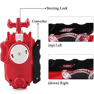 JVNVDS 2-Piece Gyros(B-169 B-172) + 1-Piece Sparking String Launcher Battle Bey Burst Set, Battling Tops, Stickers & Launchers Set, Boys Kids Birthday Party Idea 505