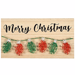 Christmas Lights String Art Craft