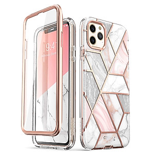 i-Blason Cosmo Series Case for iPhone 11 Pro Max 2019 Release, Slim Full-Body Stylish Protective Case with Built-in Screen Protector (Marble)