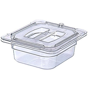 Carlisle FoodService Products 3068307 Plastic Food Pan, 1/6 Size, 2.5 Inches Deep, Clear