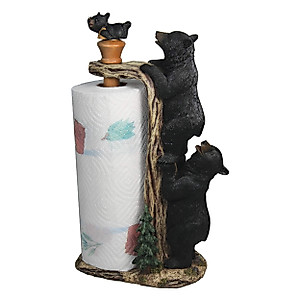 Rivers Edge Products Paper Towel Holder for Kitchen Countertop, 16 Inches Tall, Bear