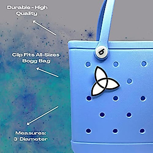 BOGLETS -Triquetra Charm Compatible with Bogg Bags, Simply Southern and Other Similar Tote Bags.