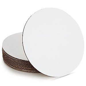 12-Pack Round 6 Inch Cake Boards, Disposable Cake Platter Board Base Tray, Cardboard Circles for Cake Plate Accessories, Cake Decorating Supplies for Desserts and Bakery (White)
