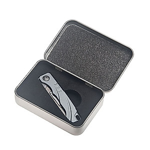 Tungyi Daily Pocket Folding Utility Knife with 10 Replaceable Quick Change Blades, Ultra Compact and Lightweight (Grey)