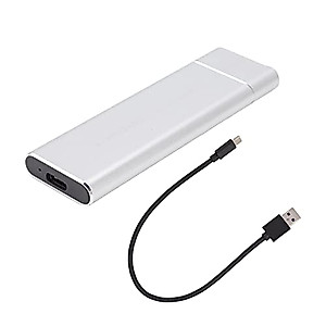 M.2 NVMe SSD Enclosure, USB 3.1 Type C Tool Free Installation SSD Enclosure 6Gbps Wide Compatible Aluminum Alloy Shell for Office for Home
