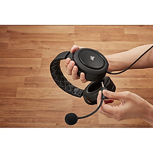 weishan HS60 Pro Mic Replacement for Corsair HS50, HS60, HS70 Gaming Headset Detachable Microphone Gaming Headset on PS5, PS4, PC, Xbox, Noise Cancelling 3.5mm Black