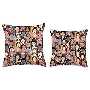 Community Diversity Equality Gift for Empowerment Social Justice & Human Rights Activist Throw Pillow, 18x18, Multicolor