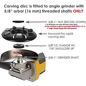Wood Turbo Carving Disc (Curve) in 8 Teeth by KOWOOD