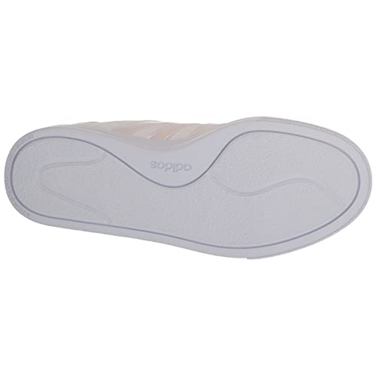 adidas Women's Court Platform Skate Shoe, White/White/Black, 9