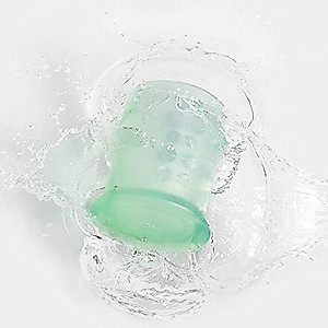 Olababy 100% Silicone Training Cup and Lid + Straw Bundle for Baby and Toddler(Mint)