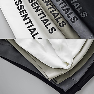 Gawdeoti Women Men Hip Hop Couples Letter Print Loose Oversized Long Sleeve Solid Color Unisex Sweatshirt, Black