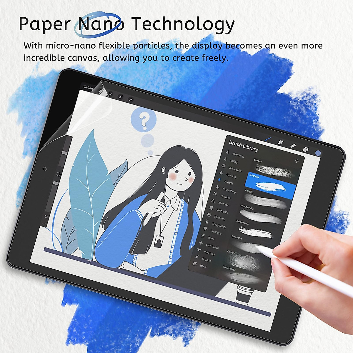 MOBDIK [2 Pack Paper Screen Protector Compatible with iPad 6th/5th Generation 9.7 inch, Crafted for Natural Writing, Anti Glare with Easy Installation Kit, Compatible with iPad 9.7&iPad Pro 9.7