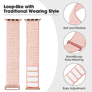 Compatible with Kids Apple Watch Band, Breathable Soft Nylon Loop Strap for Boy Girl, Compatible with iWatch Series 9/8/7/6/5/4/3/SE/SE2 38mm 40mm 41mm & 42mm 44mm 45mm