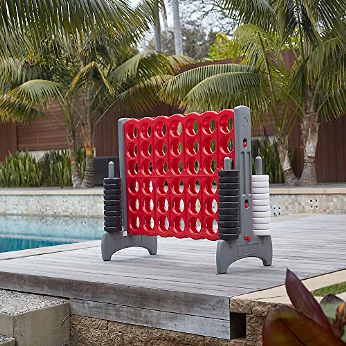 ECR4Kids Jumbo 4-To-Score, Giant Game, Red/Grey