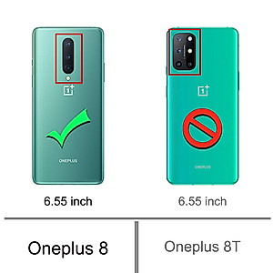 Osophter for Oneplus 8 Case [Not Compatible with Oneplus 8t],Clear Transparent Reinforced Corners TPU Shock-Absorption Flexible Cell Phone Cover for One Plus 8(Clear)