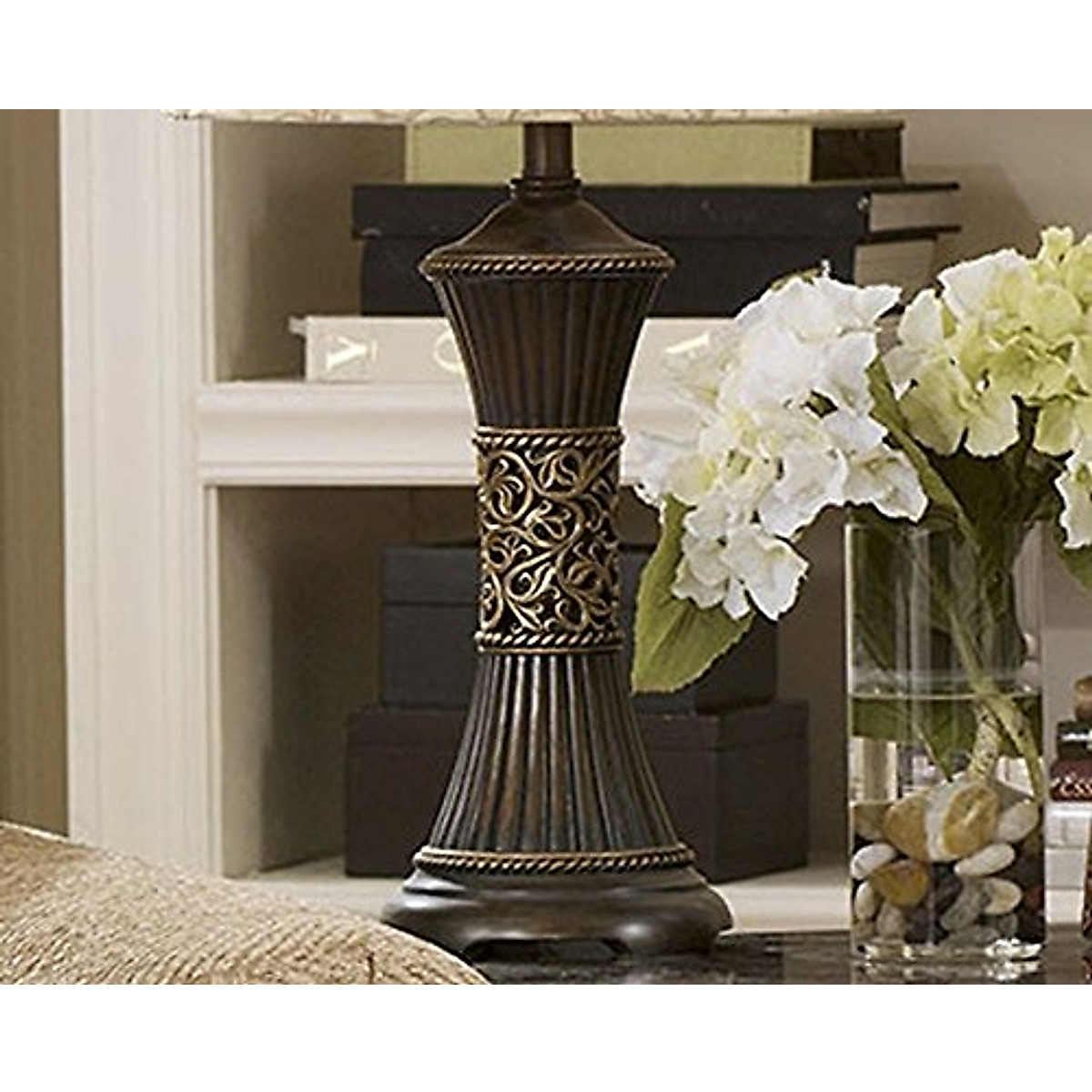 Signature Design by Ashley Mariana Antique Table Lamp, 2 Count, 28.5", Antique Brown