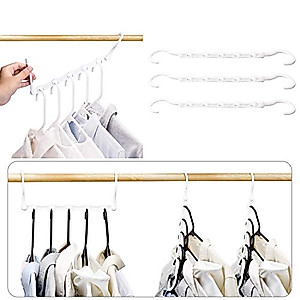 HOUSE DAY Closet Organizers and Storage, Space Saving Hangers White, Closet Organizer Space Saver 80%, Sturdy Plastic Magic Hangers for All Types of Clothes, College Dorm Room Essentials (16 Pack)