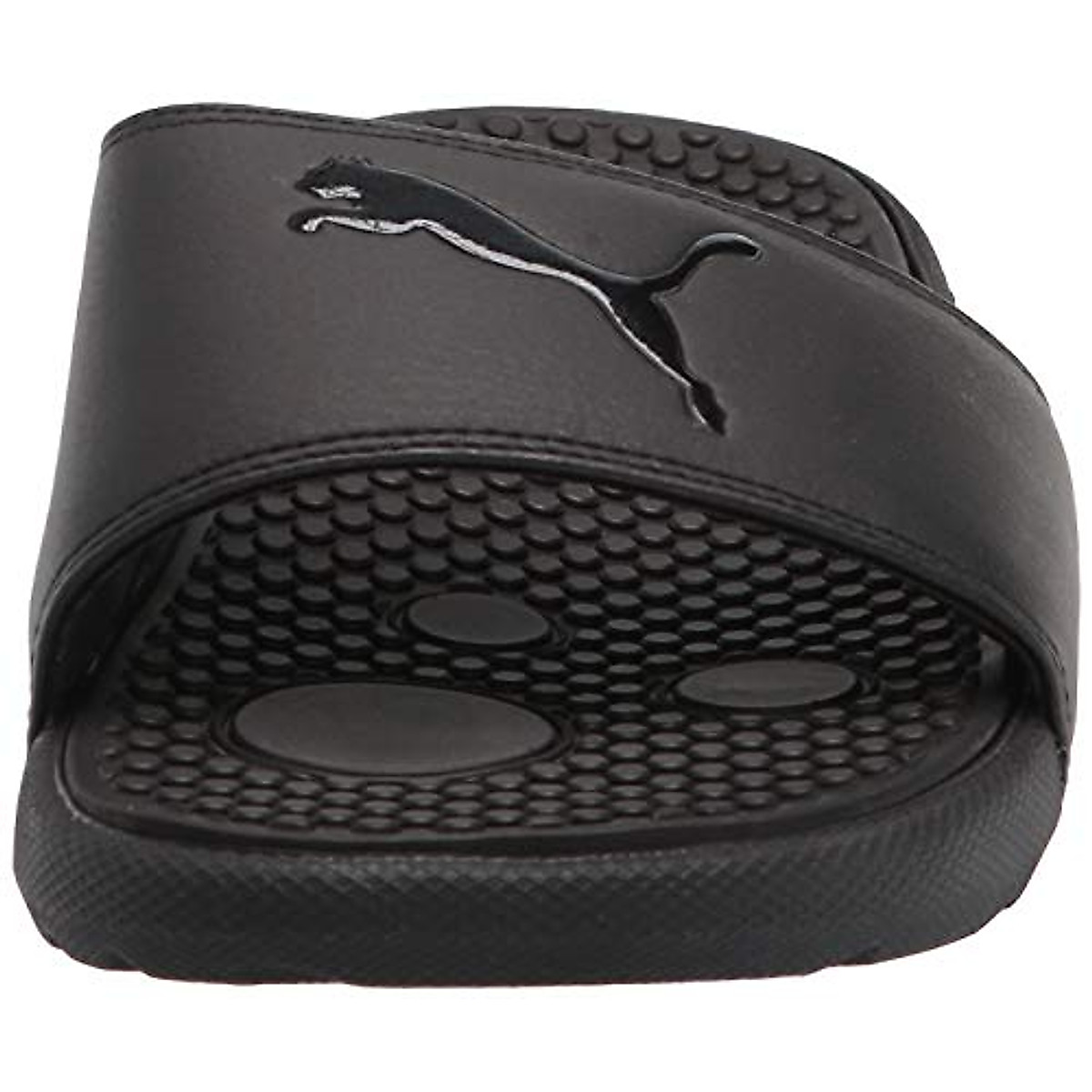 PUMA womens Cool Cat Sport Slide Sandal, Black, 8 US