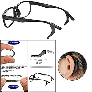 34PCS Eyeglasses Retainers Silicone Glasses Temple Holders Anti-slip Protectors Comfort Eyewear Spectacle Stay Put Glasses Stoppers Ear Grip Hooks… (Eyeglasses Retainers-34PCS)