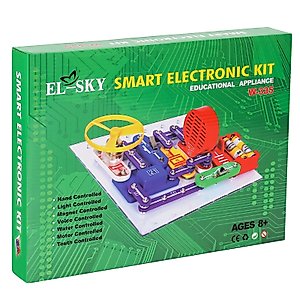ELSKY 335 Electronics Discovery Kit - Circuits Experiments and Smart Blocks for Kids to Build DIY Electric Circuits
