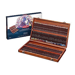 Derwent Colored Pencils, ColourSoft Pencils, Drawing, Art, Wooden Box, 72 Count (0701031)