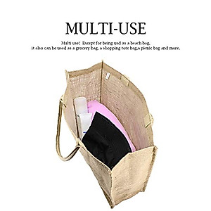 TANOSII Straw Beach Bag For Women Jute Handbag Handmade Woven Tote Bag With Pom Pom Tassel Large Khaki