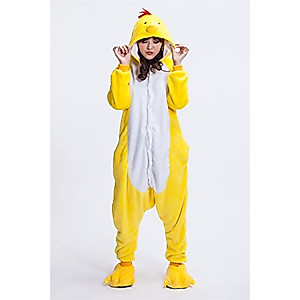 Adult Chicken Kigurumi Animal Costume Pajamas Homewear Lounge Wear XL Yellow