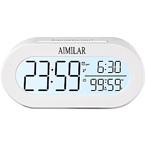 AIMILAR Digital Alarm Clock with Timer Digital Count Up Down Timer Kids Alarm Clocks with Snooze for Desk or Bedroom Students Home Office
